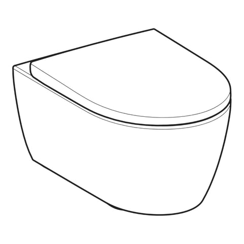 Geberit iCon fali wc készlet, mélyöblítésű, zárt forma, TurboFlush, WC ...