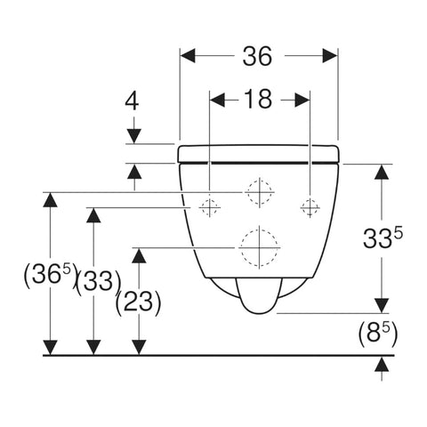 Geberit iCon fali wc készlet, mélyöblítésű, zárt forma, TurboFlush, Co ...